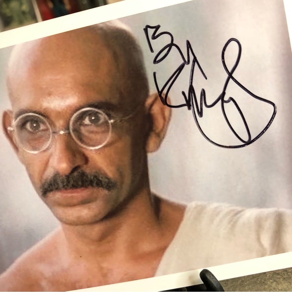Actor Ben Kingsley Hand-Signed Gandhi 6x4” Movie Phot… - Gem